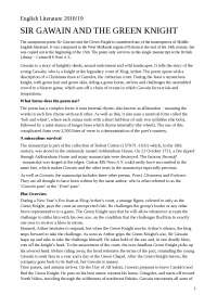 Letteratura Inglese: Sir Gawain and the Green Knight, The Canterbury ...