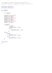 Esempi sul codice C per esame INFORMATICA | Esercizi di Elementi di ...