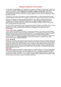 Programmazione concorrente - Docsity