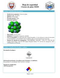 Hoja de seguridad del cloruro de plata - Docsity