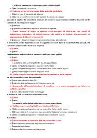 Diritto Pubblico tutte le domande a risposta multipla | Esercizi di Diritto Pubblico - Docsity
