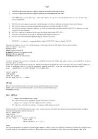 SQL - Ingegneria Matematica PoliMi - Docsity