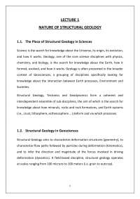 Fault structure NATURE OF STRUCTURAL GEOLOGY - Docsity