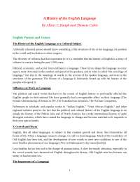 A History of the English Language By Albert C.Baugh and Thomas Cable ...