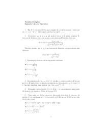 Ejercicios de variable compleja - Docsity