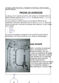 Relazione prova di durezza | Guide, Progetti e Ricerche di Meccanica ...