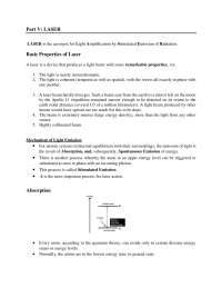 Advanced laser notes - Docsity