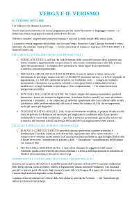 Verga e il verismo in Italia - Docsity