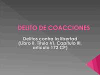Delito de coacciones en derecho penal - Docsity