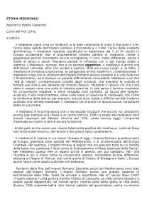 Storia medievale - Prof Grillo - Docsity