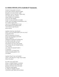 DESCRIZIONE POESIA LA MIA SERA - Docsity