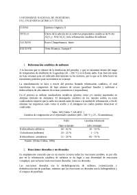 Reformación catalítica de naftenos - Docsity