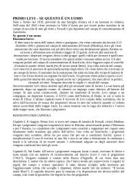 Riassunto e analisi di Se questo è un uomo di Primo Levi - Docsity