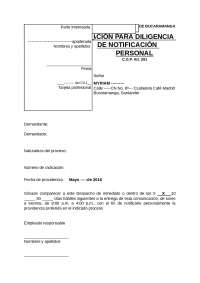 Notificacion personal - Docsity