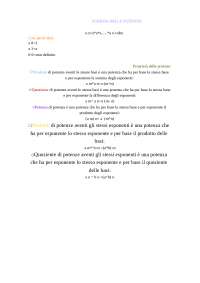Schema delle potenze - Docsity
