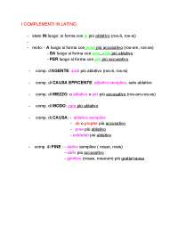 Complementi in latino - Docsity