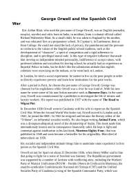 George Orwell e la guerra civile spagnola in inglese - Docsity