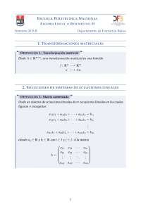 Transformación de Matrices - Docsity