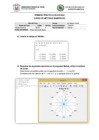Primera Practica calificada de Métodos Numéricos - Docsity