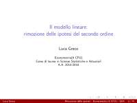 Modelli Lineari Generalizzati 2 - Docsity