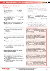 Extra Grammar Practice Unit 1 - Docsity
