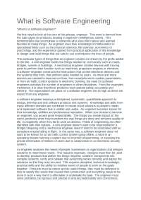 What is software engineering - Docsity