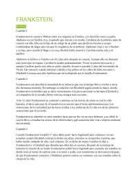 Resumen Frankenstein - Docsity