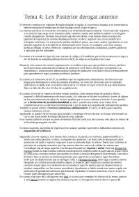 Tema 4. Lex Posterior Derogat Anterior - Docsity