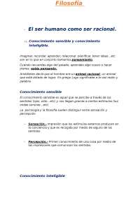 El ser humano como ser racional - Docsity