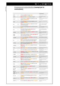Tedesco - subordinate (tabella) - Docsity
