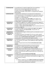 Schema coordinate e subordinate - Docsity