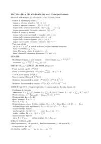 Matematica finanziaria- formule per esame - Docsity