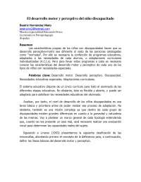 El desarrollo motor y perceptivo del niño discapacitado - Docsity