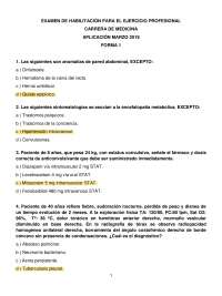 CACES MARZO 2019 RESUELTO | Exámenes de Medicina | Docsity