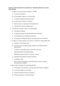 Esquema tema 9 medieval I - Docsity