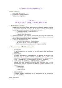 Géneros informativos - Docsity