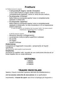 Fratture, Ferite e Traumi muscolari | Appunti di Educazione fisica ...