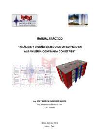 Analisis y diseño sísmico de un edificio en albañilería | Ejercicios de Matemáticas - Docsity