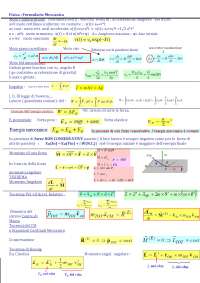 Principali formule per sostenere l'esame di Fisica 1 | UniPd | Formulari di Fisica | Docsity