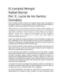 EL complot Mongol, Resumen. - Docsity