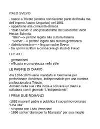 Vita e poetica di Italo Svevo - Docsity