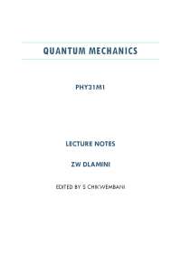 Quantum mechanics notes - Docsity