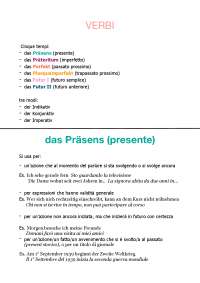 Schemi grammatica tedesca - Docsity