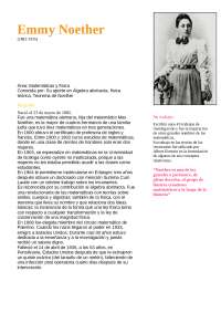 Emmy noether biografia - Docsity