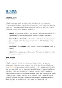 Schema iliade e odissea - Docsity