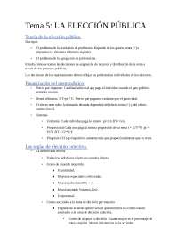 Tema 5: La elección pública - Docsity