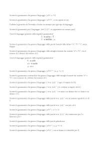 Esercizi Grammatiche "Linguaggi di programmazione" - Docsity