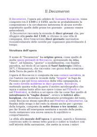 Struttura del Decamerone - Docsity