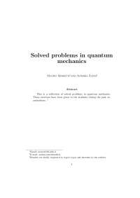 Solved problems in quantum mechanics - Docsity