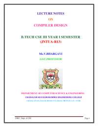 Top Down Parsing topic of compiler construction - how to make top-down parser - Docsity